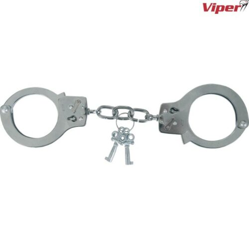 VIPER STANDARD HANDCUFFS STEEL KEY POLICE MILITARY PRISON OFFICER ...