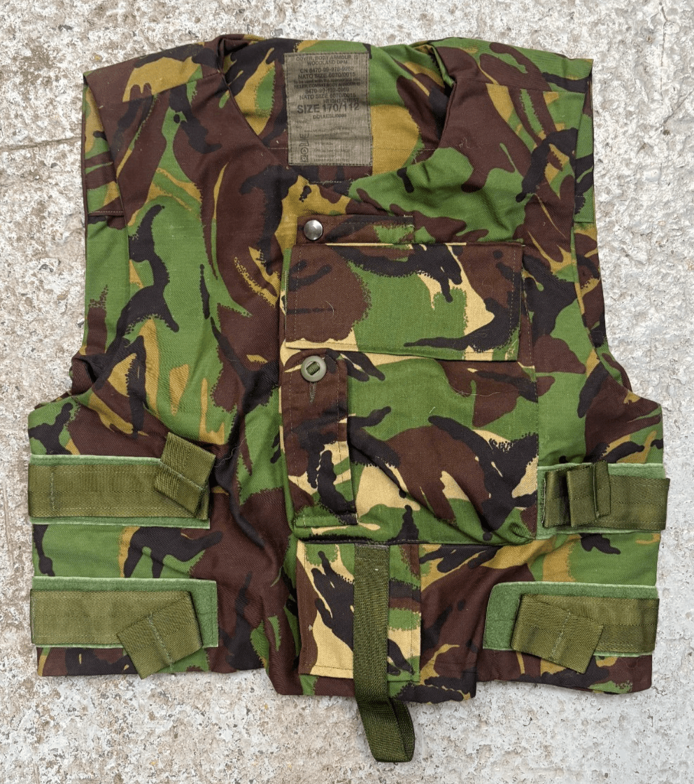 BRITISH ARMY BODY ARMOUR COVER VEST 170/112 PLATE CARRIER FLAK JACKET ...