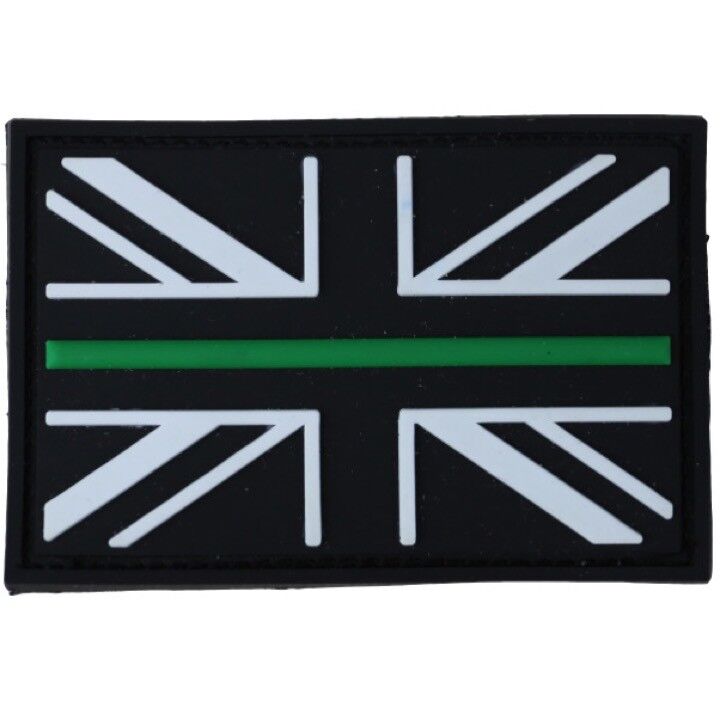 GREEN LINE UNION JACK PATCH UK AMBULANCE PARAMEDIC 7.5cm x 5cm HOOK ...