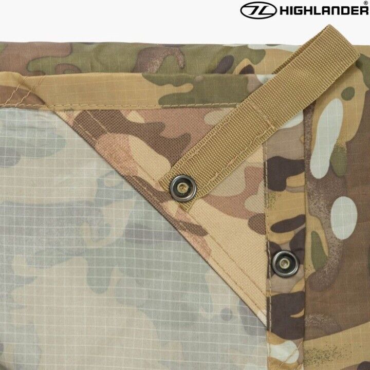 HIGHLANDER BASHA SHELTER CAMO WATERPROOF TARP SHEET ARMY HMTC ...