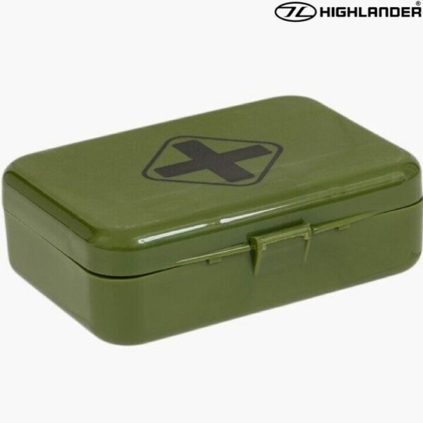 HIGHLANDER ARMY CADET FIRST AID KIT CASE 9pc SURVIVAL HIKING EMERGENCY ...