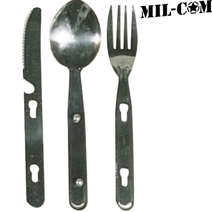 Mil Com Standard Spec Kfs Set Camping Knife Fork Spoon Army Cadet Cutlery Tactical Direct