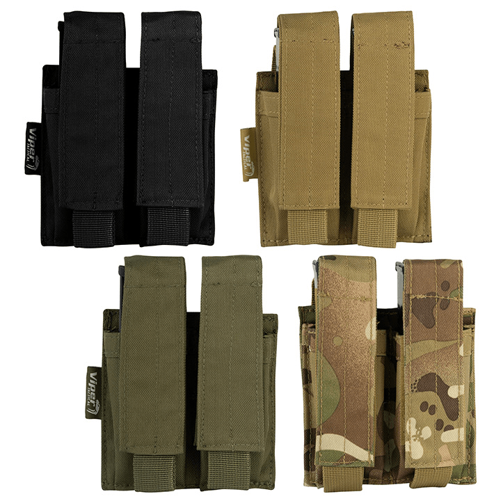 VIPER MODULAR DOUBLE PISTOL MAG POUCH AIRSOFT ARMY WEBBING MAGAZINE ...