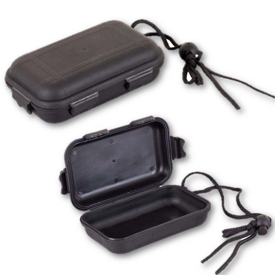 MILITARY WATERPROOF AIR TIGHT SURVIVAL BOX CAMPING ARMY BLACK CONTAINER ...