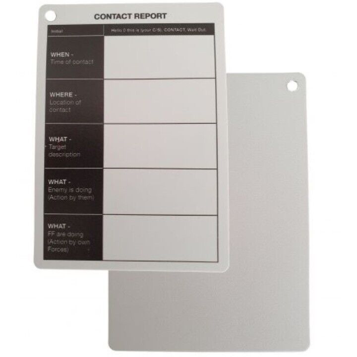 Military Contact Report A6 Plastic Card Army Commanders Fieldcraft Aid ...