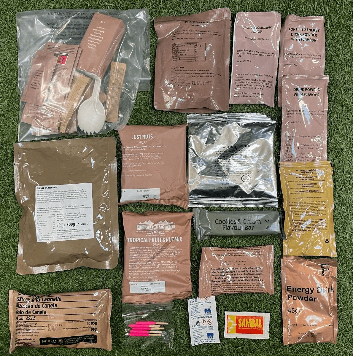 ARMY 24HR RATION FOOD SURVIVAL High Calorie PREPPERS Wild CAMPING ...