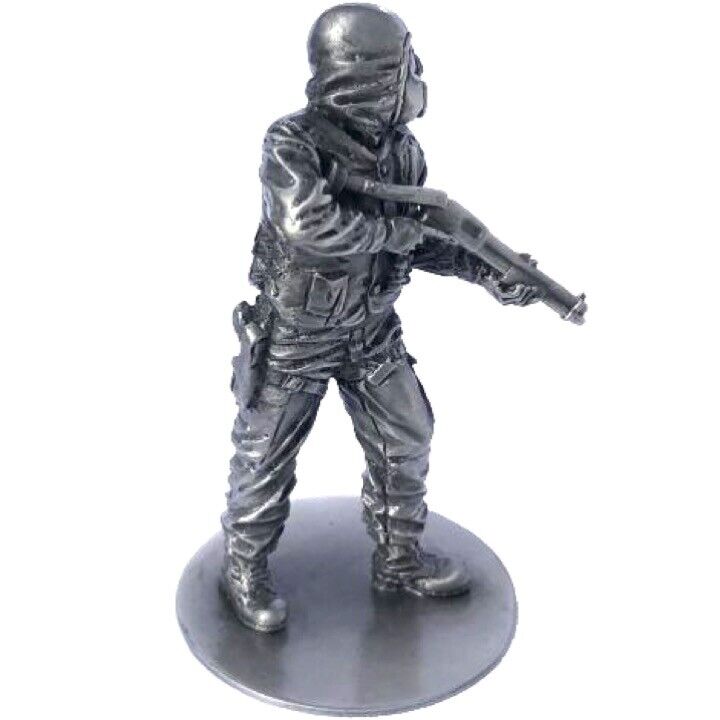 BRITISH ARMY SAS CRW SOLDIER with SHOTGUN PEWTER MINI FIGURE ...