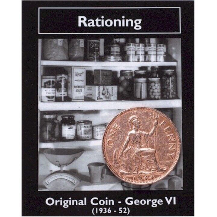 WW2 RATIONING COIN BRONZE PENNY GEORGE VI 1936-1952 WW2 COLLECTORS ...