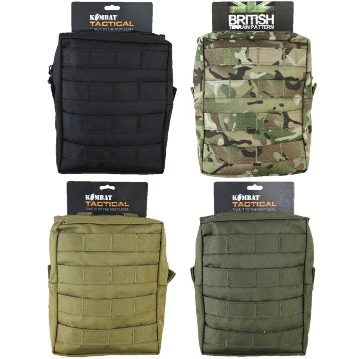 LARGE MOLLE UTILITY WEBBING POUCH ZIPPED STORAGE PAINTBALLING ARMY ...