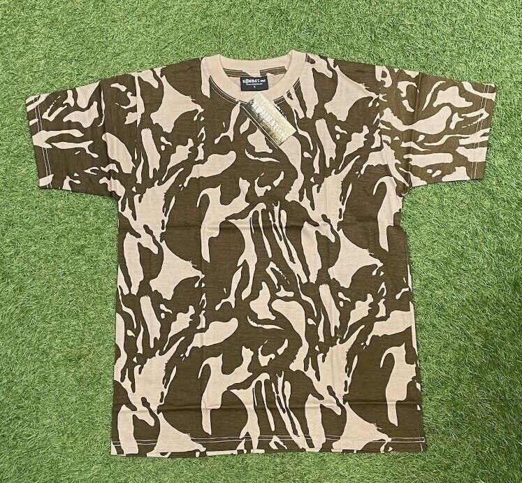 Mens Army Desert Camo T-Shirt Size Small Military Sand Camouflage Top ...