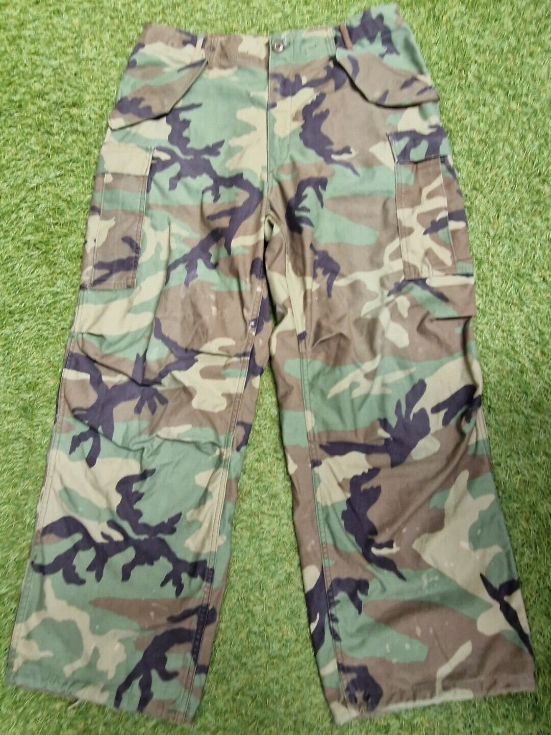 US ARMY SURPLUS COMBAT TROUSERS WOODLAND BDU CAMO 31-35"W GRADE 2 FREE ...