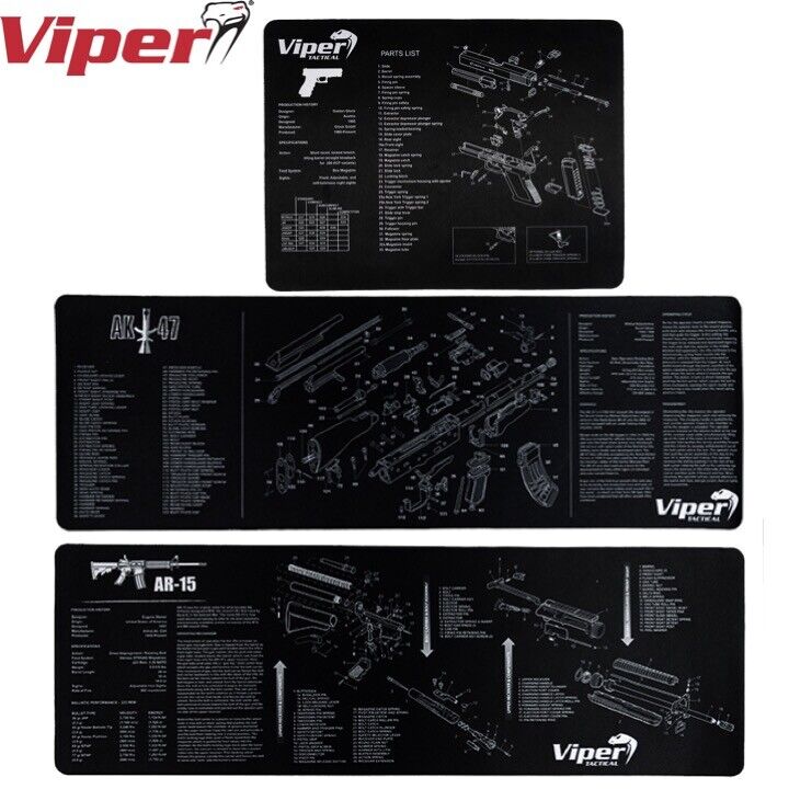 VIPER Gun Cleaning Mat 3mm RUBBER Shooting Airsoft Target Hunting Rifle ...