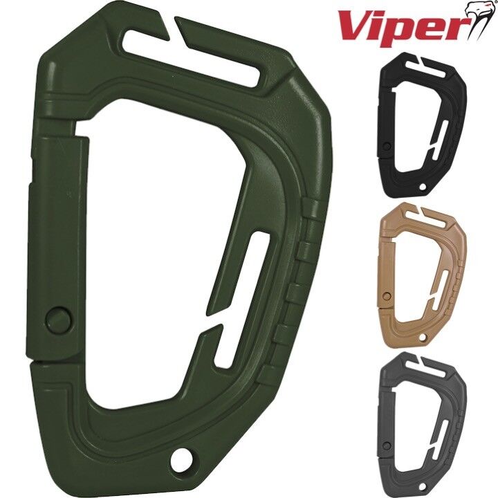 VIPER TACTICAL SPECIAL OPS CARABINER x2 MOLLE CARABINA CLIP WEBBING ...