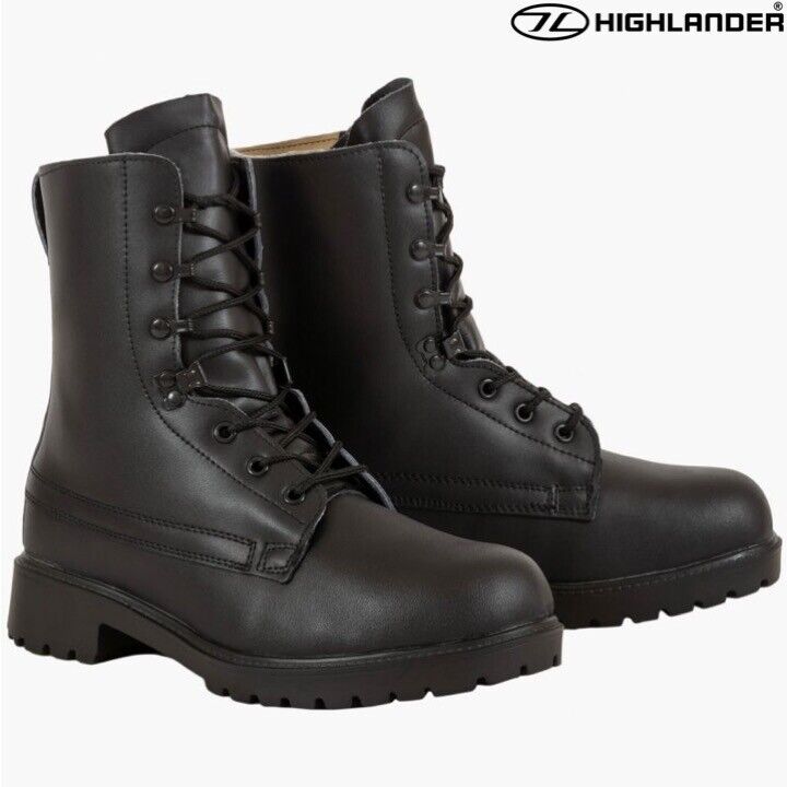 HIGHLANDER BRITISH ARMY STYLE ASSAULT BOOTS MENS KIDS UK 3-13 MILITARY ...