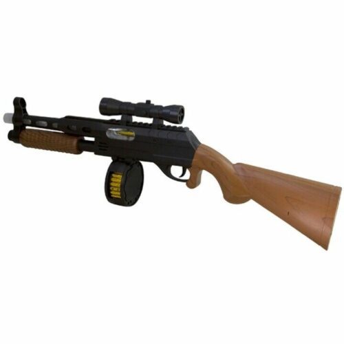 KIDS PUMP ACTION SHOTGUN TOY GUN with LIGHTS SOUND VIBRATION BOYS ARMY ...