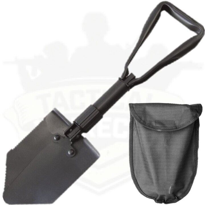 MILITARY SPEC TRI FOLDING SHOVEL SPADE TOOL PICK ARMY NATO STYLE ...
