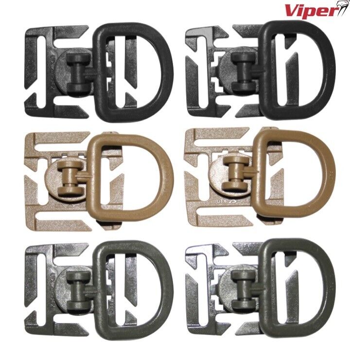 VIPER TACTICAL D-RING WEBBING ATTACHMENT ARMY COMBAT MOLLE CLIP PACK OF ...