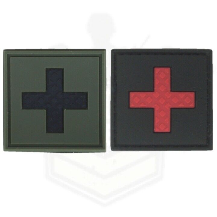 First Aid Patch Tactical Hook & Loop RUBBER PATCH PVC BADGE ARMY MEDIC - Tactical Direct