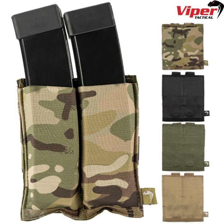 VIPER DOUBLE SMG MAG PLATE POUCH GUN MAGAZINE HOLDER AIRSOFT ARMY ...