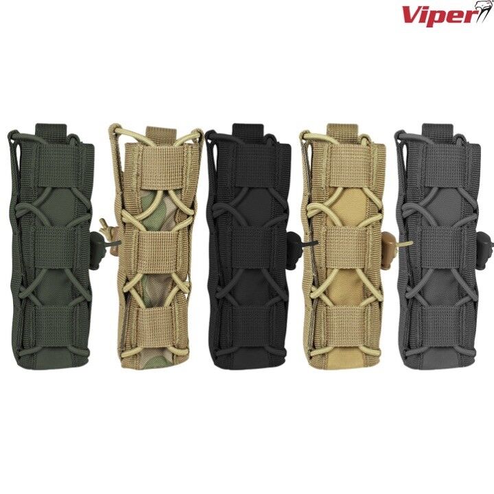 VIPER ELITE EXTENDED PISTOL MAG POUCH GUN HOLDER MOLLE AIRSOFT ARMY ...