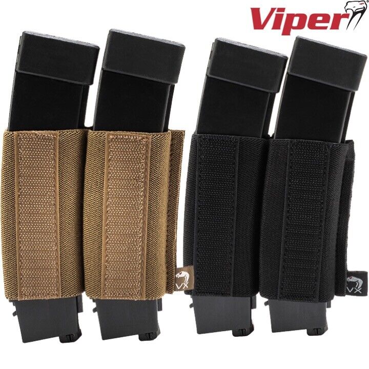 VIPER VX DOUBLE SMG MAG SLEEVE POUCH GUN MAGAZINE HOLDER AIRSOFT ARMY ...